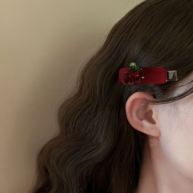 Brewed cherries! Atmospheric cherry hairpins! Duckbill hairpins ...