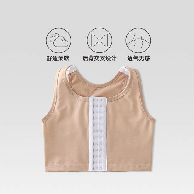 Simple breast tight underwear front hook bra for women showing breasts ...