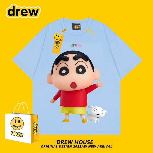 Drew House Crayon Shinchan Xiaoxin Xiaobai cute short -sleeved loose ...