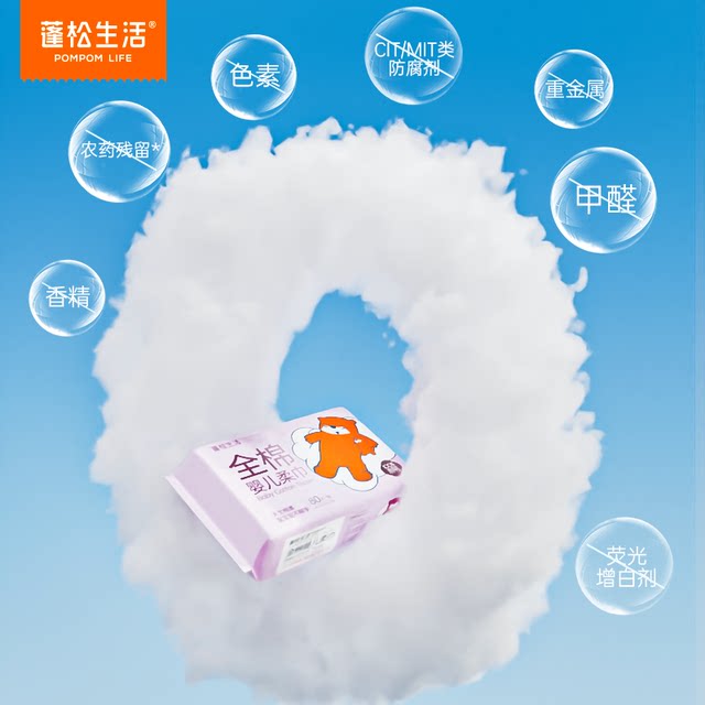 Fluffed life Cotton baby cotton soft towels dry and wet newborn newborn ...