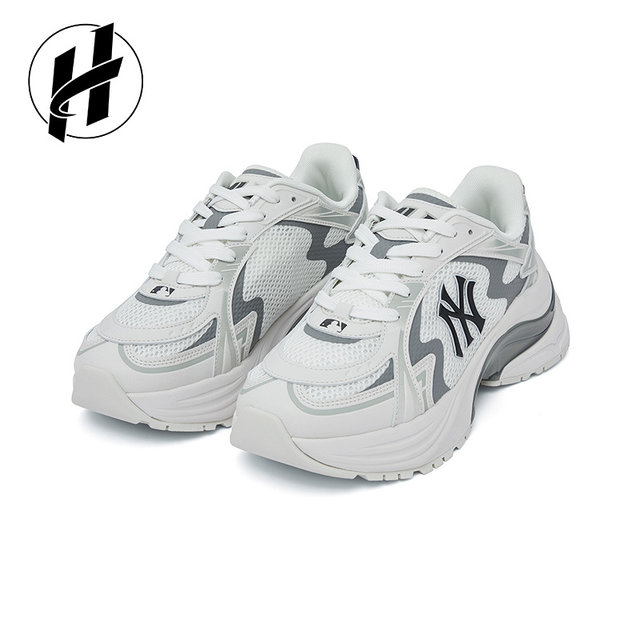 MLB casual running shoes men's retro wear-resistant low top sneakers ...