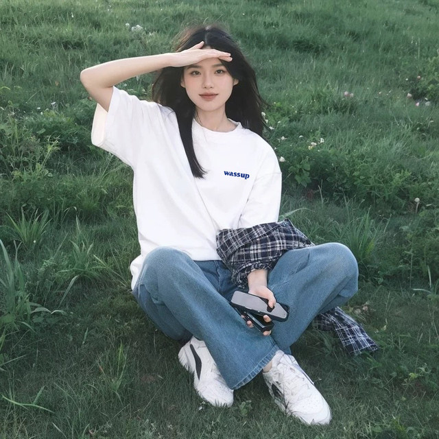 WASSUP trendy brand short-sleeved T-shirt for women 2025 new summer ...