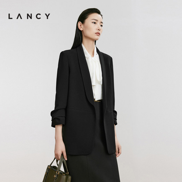 Laycy/Langzi 2024 new triax professional black suit outer jacket female ...