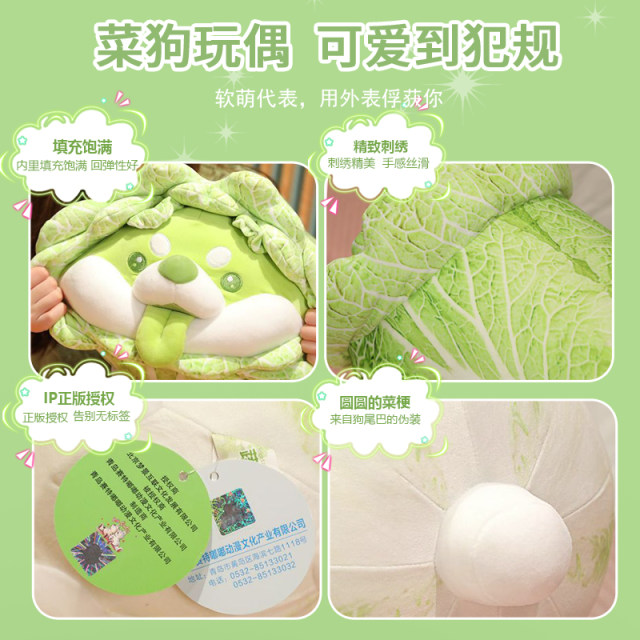 Genuine Vegetable Elf Cabbage Polld Polk Doll Plush Toys Pillow Pillow ...