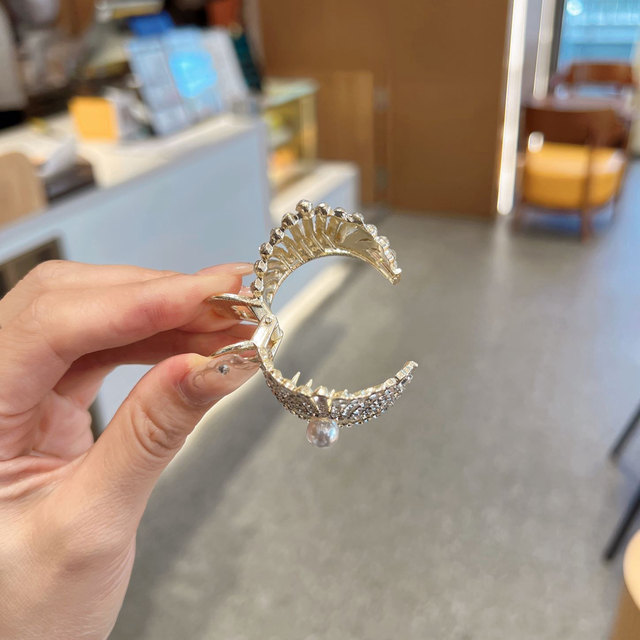 Rhinestone crown hairpin for women with high ponytail, fixed grabber ...