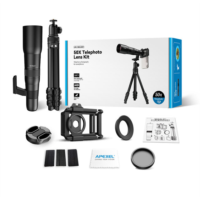 Applicable to APEXEL new 50x mobile phone external lens telephoto high ...