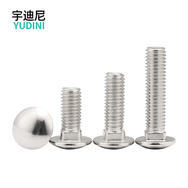 Stainless steel 304 flat head carriage screw bridge GB12 shelf square ...