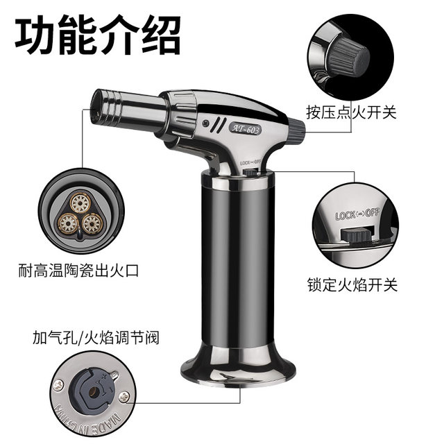 Mini handheld flamethrower windproof inflatable outdoor barbecue high ...