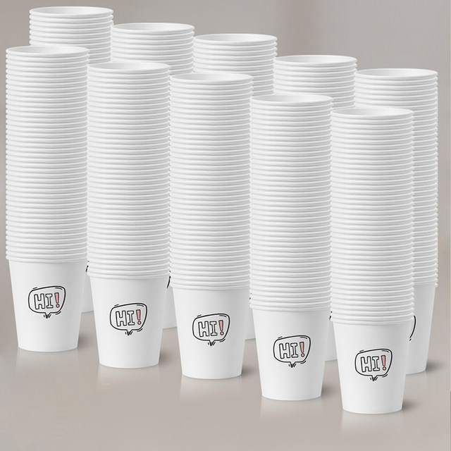 Hello, one -time paper cup thickened and strong home cup office ...