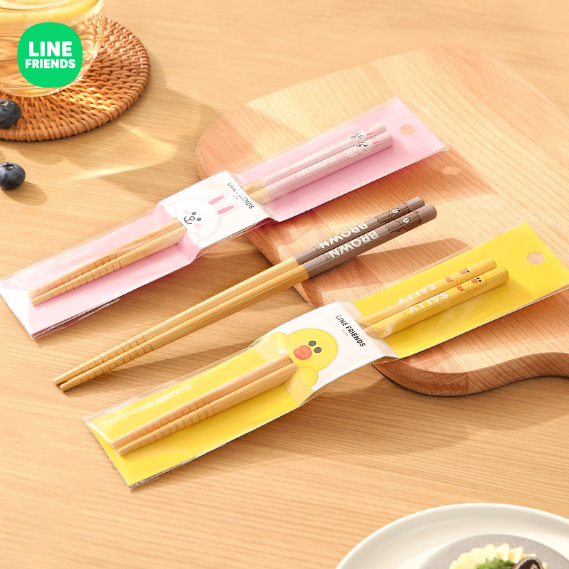 Line Friends Cartoon Bamboo Chopsticks | High-End Single-Pack ...