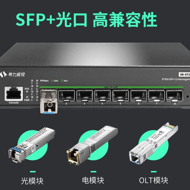 Xiliweishi 8-port full 10G switch three-layer network management all ...