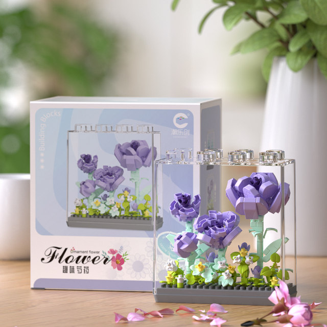 Chao Le Chuangqi Dream Flower Box Building Blocks Eternal Flower Flower ...
