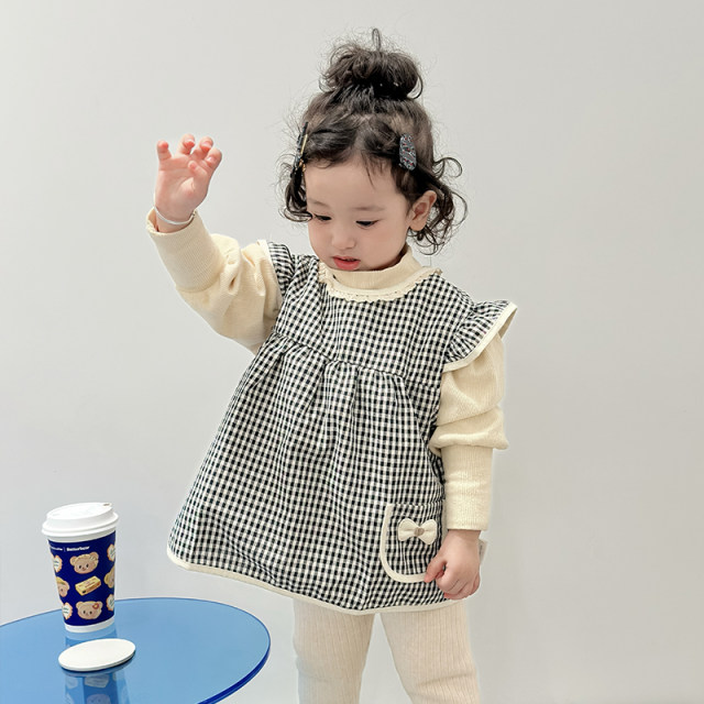 Baby girl pure cotton waterproof rice clothes for infants and toddlers ...
