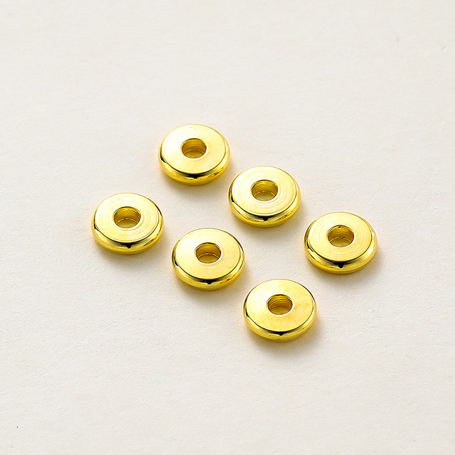 18k gold color-protected bead positioning beads handmade DIY jewelry ...