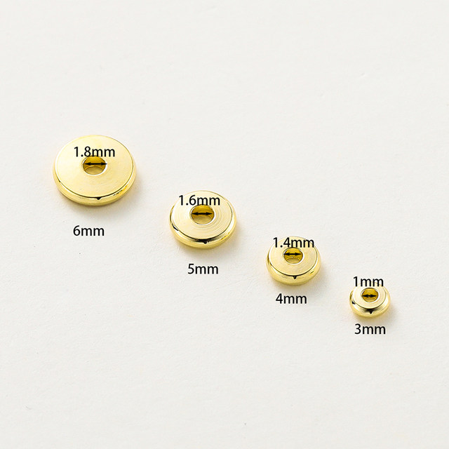 18k gold color-protected bead positioning beads handmade DIY jewelry ...