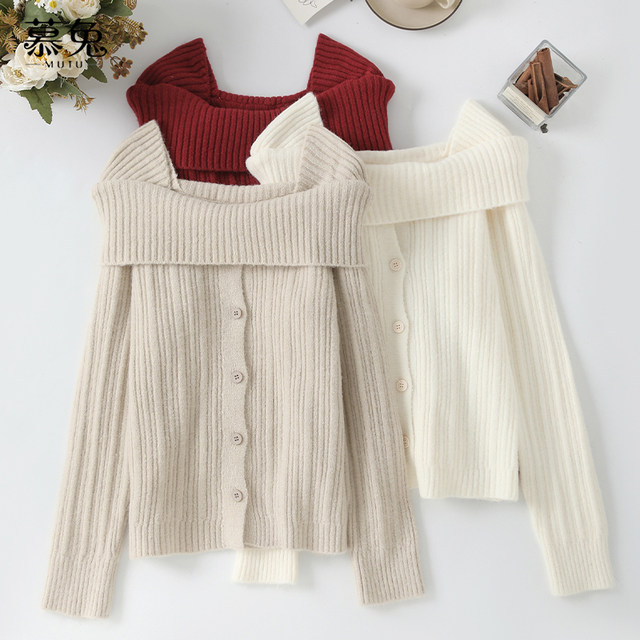 Eryi single shoulder sweater for women 2024 autumn new high-end inner ...