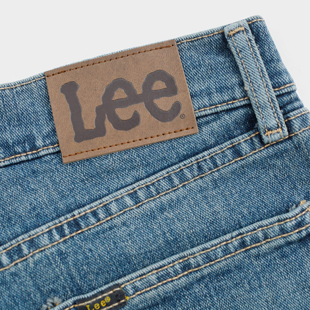 Lee Li Mei's middle waist straight tube micro -bomb jeans men's water ...