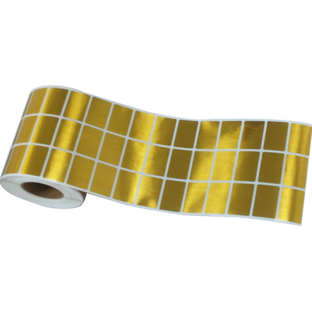 Brushed gold self-adhesive sticker spot and customized PET brushed gold ...