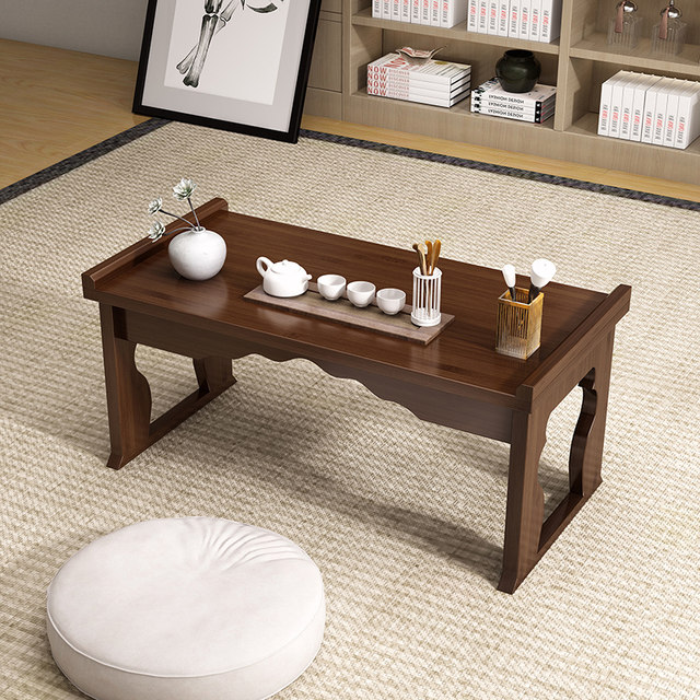 Tatami tea table solid wood Chinese style low table tea table foldable ...