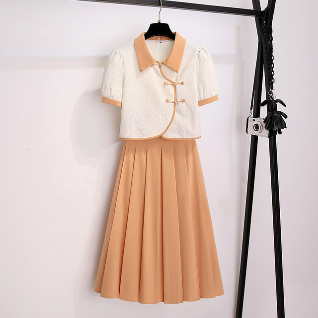 The new Chinese style Zen consequences buckle top dress set female 2025 ...