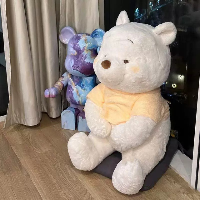 Winter puff bear plush toy sitting fat body Winnie the Pooh doll for ...
