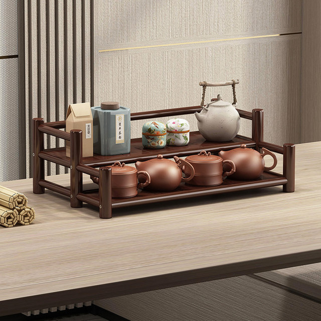 New Chinese style Bo Gu rack purple clay pot tea cup rack tea leaves ...