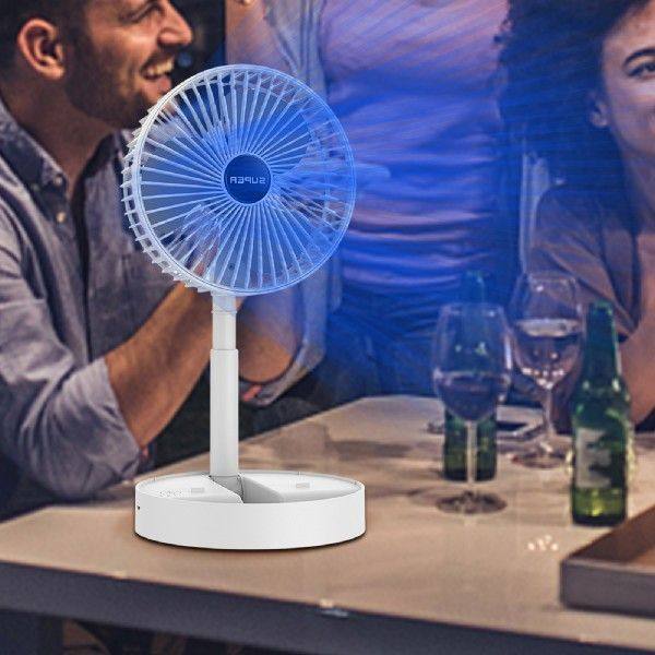 USB Rechargeable Desk Fan Telescopic Electric Desktop Fan