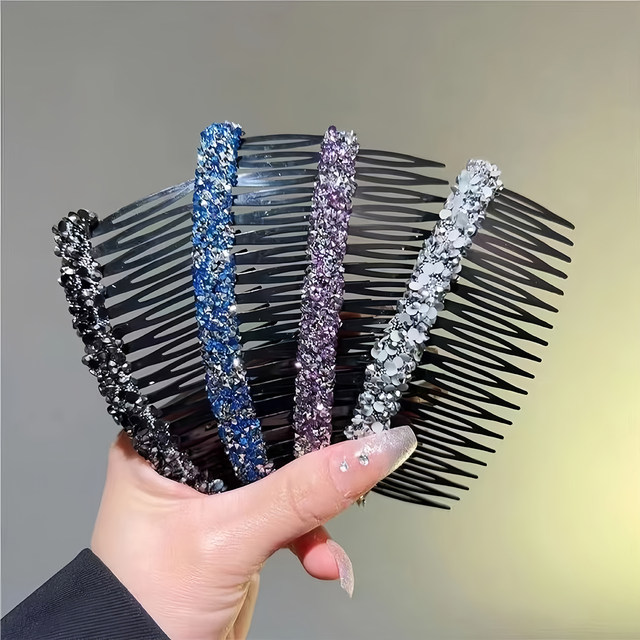 Korean Rhinestone Simple 2025 New Bangs Broken Hair Comb Temperature ...