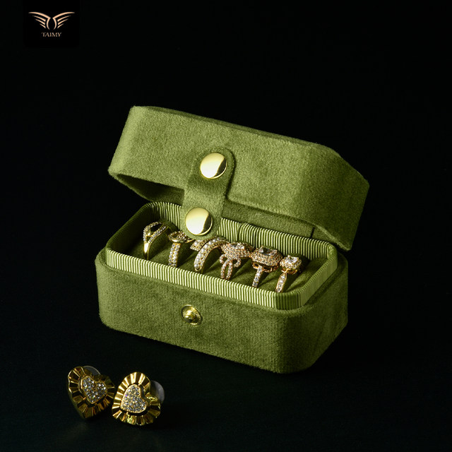 taimy ring box European retro handmade high-end ring storage box ...