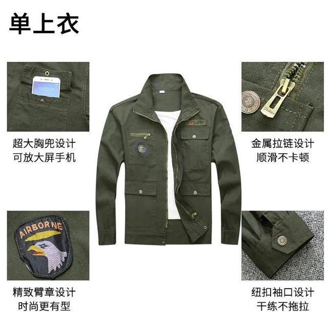 Pure cotton single top thickened work clothes men's welding auto repair ...