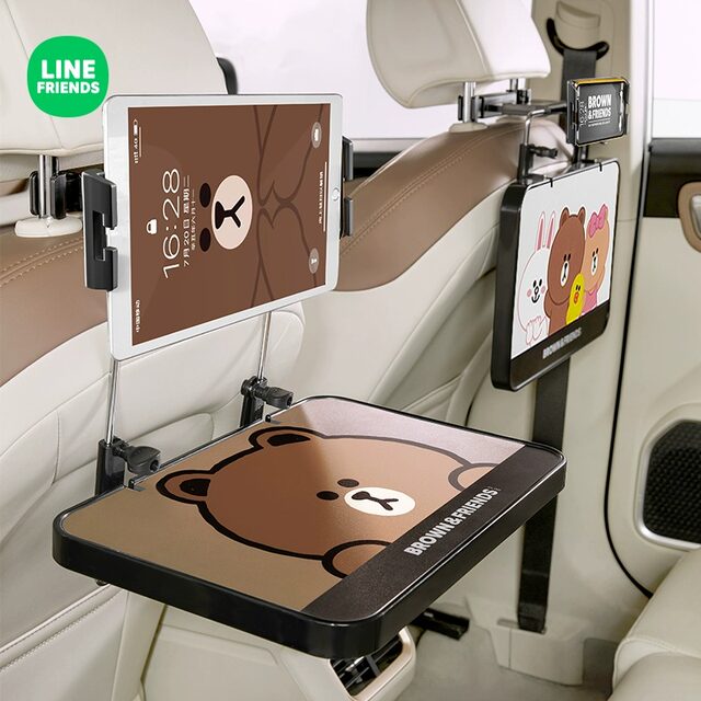 Linefriends car small table board folding table rear row folding table ...
