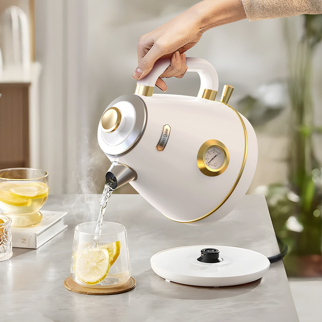 Haisuquin linen white Italian simple and high-end electric kettle UK ...