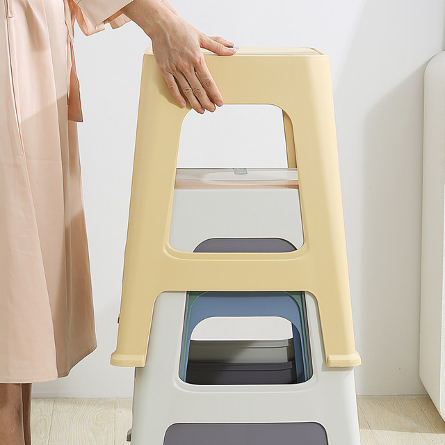 Plastic stool Household bench is simple and thicker, durable square ...