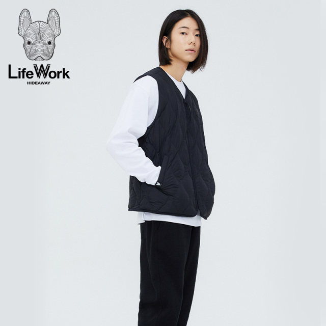 LIFEWORK HIDEAWAY Korean style thin down vest for women, loose and ...
