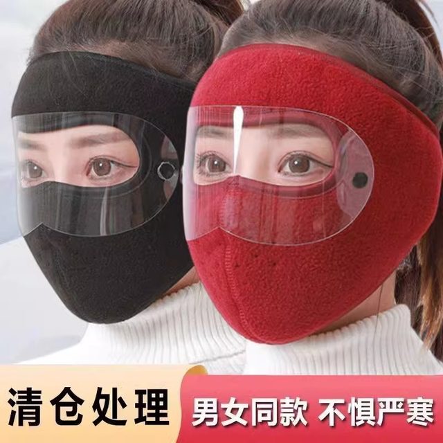 Winter warm large mask, eye protection, full face, cold wind protection ...
