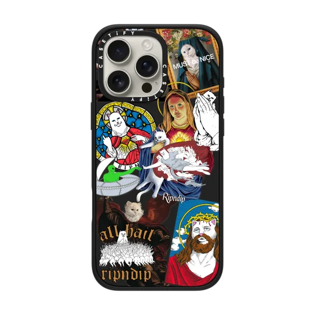 Spot CASETiFY co-branded RIPNDIP middle finger cat sticker fully ...