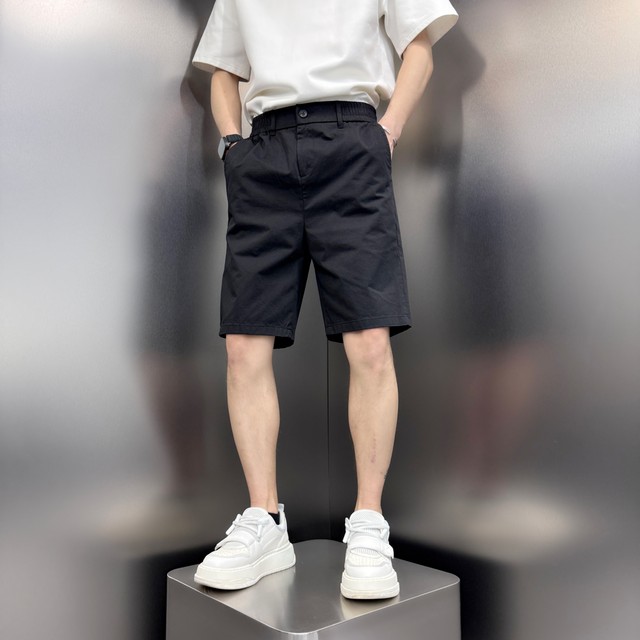 2025 summer new solid color five-point pants for men simple trendy ...