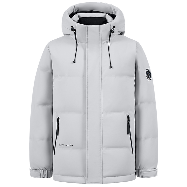 Flying in the snow short hooded down jacket men's casual loose trendy ...