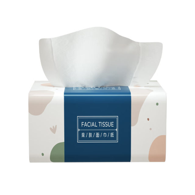 66-ply 4-layer virgin wood pulp tissue paper, skin-friendly, soft, blue ...