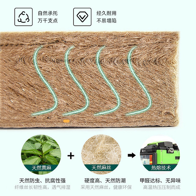 Fio Palace Pure Natural Jute Mattress Waist Protector Lumbar Disc ...