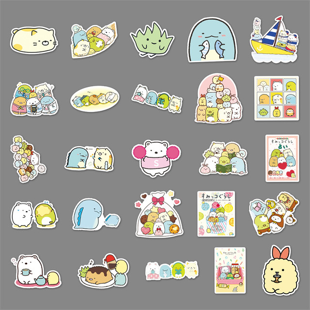 50 cartoon cute mini bio doodle personalized creative stickers ...