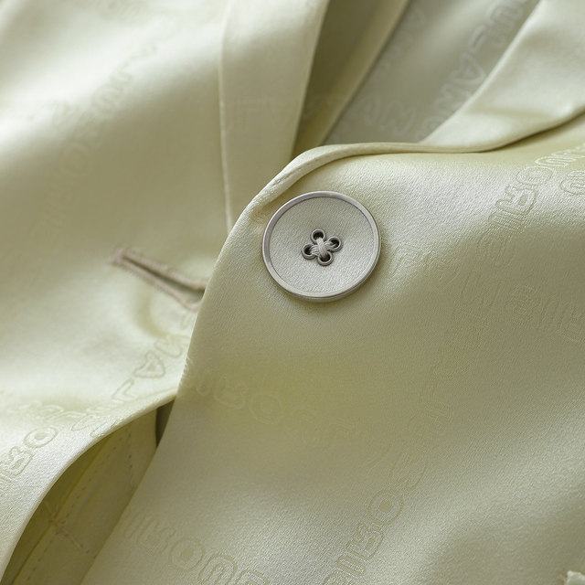 Commuting effortlessly high-end temperament! Silk jacquard satin one ...