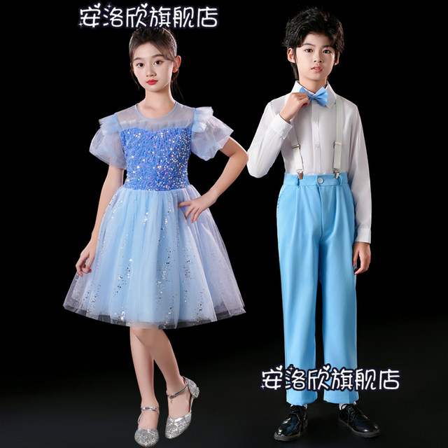 Children's Choir Performance Costume Girls' Songs and Speech Dresses ...