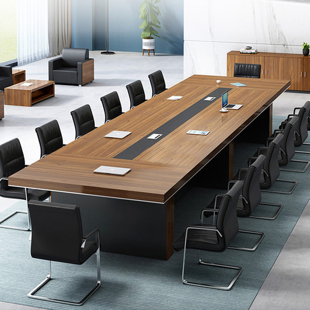 Simple large conference table thickened business conference room ...