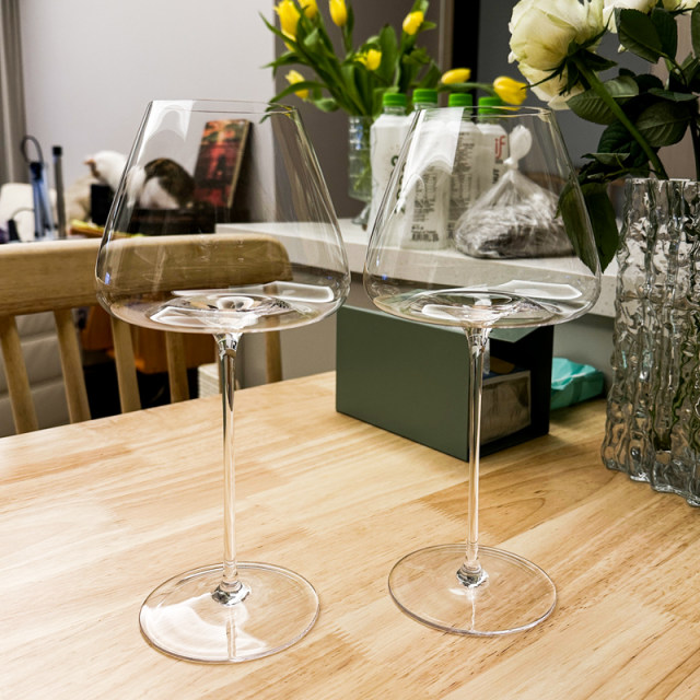 Red wine glass set niche ins burgundy crystal cup pot belly goblet ...