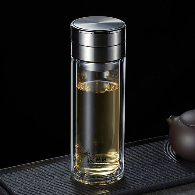 Xino double-layer tea and water separation glass men's large-capacity ...