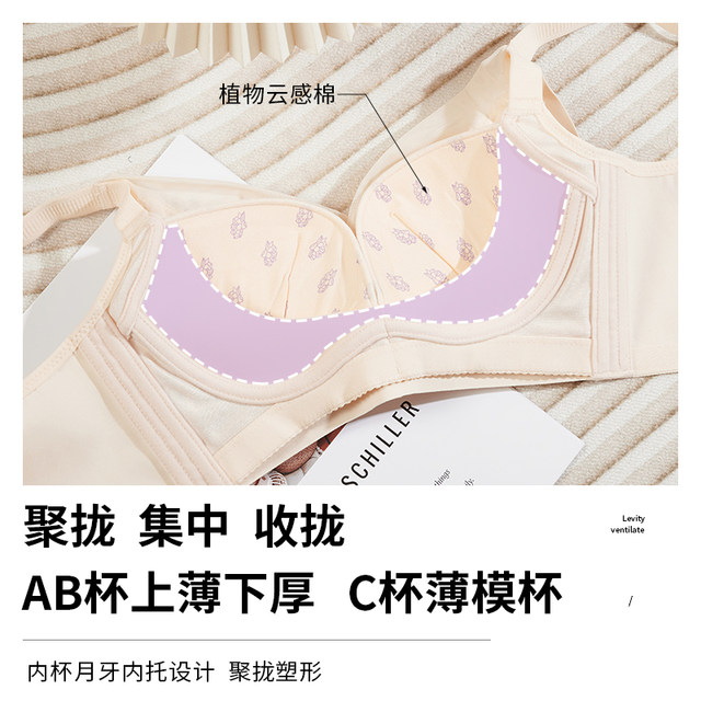 Yixin Adjustable Bra, Comfortable Cloud Feel Cotton Wireless Bra, Push ...