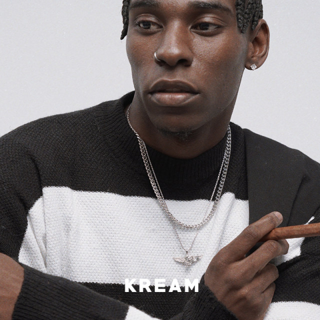 KREAM original S925 sterling silver angel necklace for men and women, hip-hop collarbone sweater ...