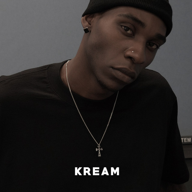 KREAM S925 CROSS PENDANT sterling silver inlaid zircon cross-shaped necklace for men and women ...