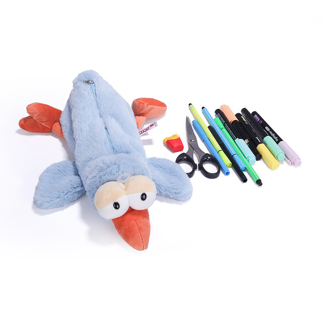 German NICI pencil bag plush cute bird stationery bag makeup pencil bag ...